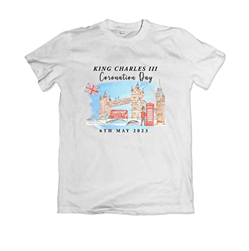 King Charles III Coronation Day 2023 Union Jack T-Shirt Celebration Girls Baby Boys- London ...