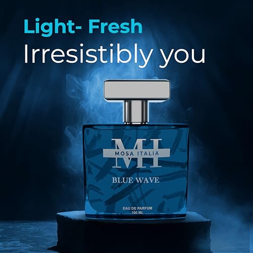 Mosa Italia Blue Wave Perfume for Men, Fresh Citrus & Woody Premium ...