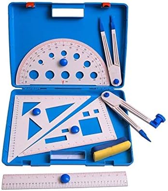 Madis Club Teachers Geometry Box Plastic Big Size with case/Black and ...