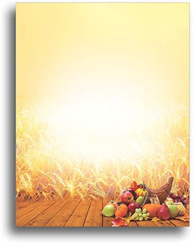 Amazon.com : AnyDesign 60 Sheets Fall Stationery Letterhead Paper ...