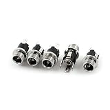 ・ブランド:Aexit・製造元:XDiscount・製造元/メーカー部品番号:t1711029763・製造国：CHINA、材質：メタル・正味重量：12g、パッケージ内容：5個x DC電源ジャック・メインカラー：シルバートーン、タイプ：2.1...