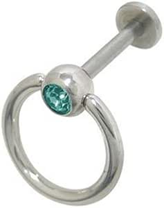 Amazon.com: BodyJewelryOnline Door Knocker Labret Monroe with Turquoise ...