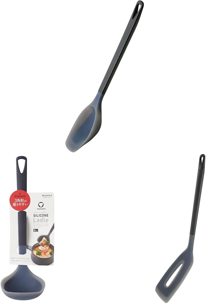 Amazon｜【セット買い】マーナ (marna) トライアングリップ シリコーン 調理スプーン S (耐熱/ブラック) スパチュラ シリコーンスプーン 調理器具 キッチンツール K777BK ...