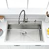 VOKIM 33 Inch Drop In Kitchen Sink Workstation - 33 x 22 Inch Drop In ...
