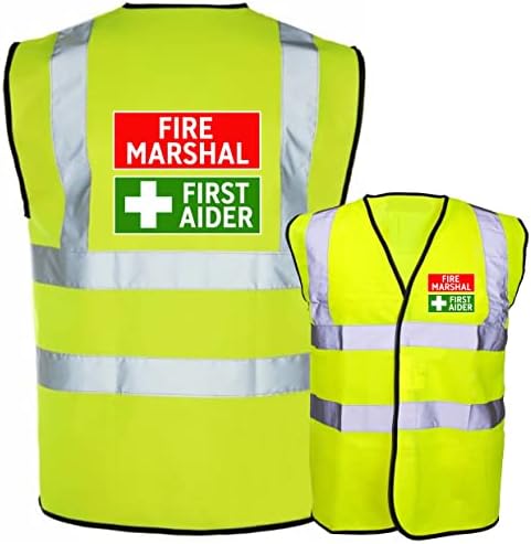 First Aid Printed Green Hi Viz Safety Vest - High Vis Waistcoat ...