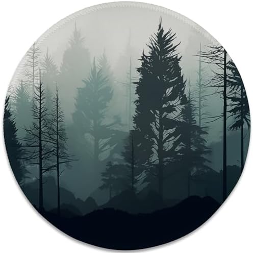 Amazon.com: Monochromatic Forest Landscape Digital Art for Mouse Pad ...