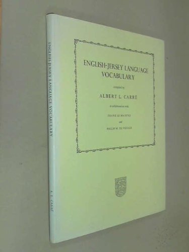 English-Jersey language vocabulary;: Carré, Albert Lucien ...