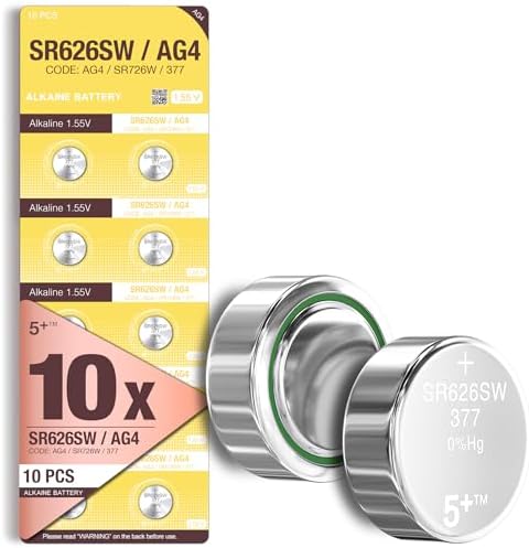 10 x 1.55V Button Coin Cell Watch Battery Batteries AG4 LR66 LR626 377 ...