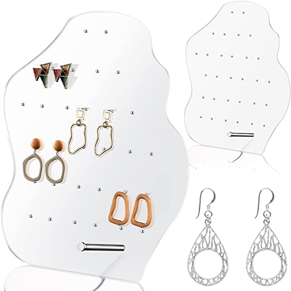 FANASSYY Earring Display Earring Holder Stands Clear Stud Earrings ...