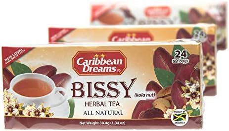 Amazon.com : Caribbean Dreams Bissy Tea (Kola Nut), 24 tea bags (Pack ...