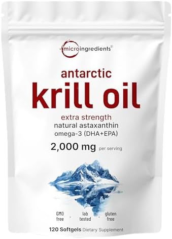 Amazon.com: Micro Ingredients Antarctic Krill Oil Supplement, 2,000mg ...