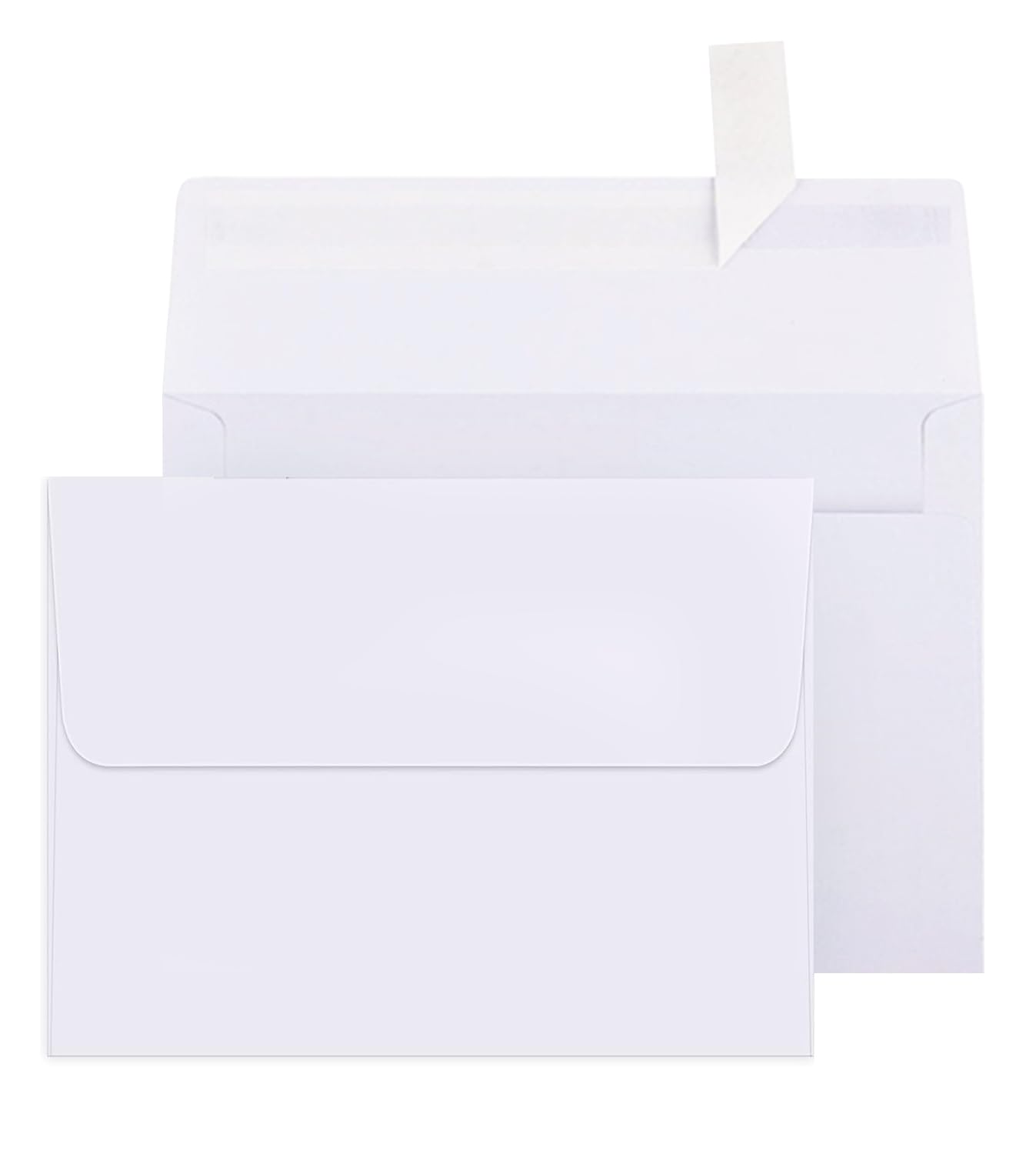 Packpal 50PACK 4X6 Envelopes for Invitations, White A4 Envelopes Self ...