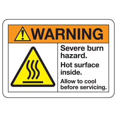 SN-7HX10W-TED-PLA-WARNING Severe ...7" H x 10" W Plastic Duroshield ...