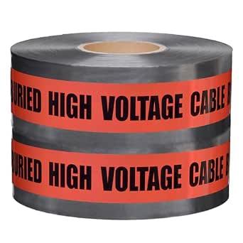 Presco Underground Detectable Tape: 6 in. x 1000 ft. (Red with Black ...