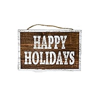 Happy Holidays Wood Sign