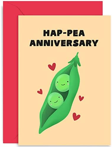 Amazon.com : Old English Co. Cute Pea Anniversary Card For Wife or ...