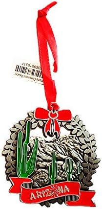Amazon.com: Arizona State Brass Christmas Ornament Souvenir Gift Cactus ...