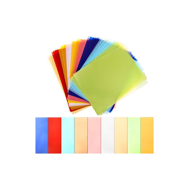 Colored Vellum Paper 8.5 x 11, Cridoz 9 Colors Transparent Clear Vellum ...