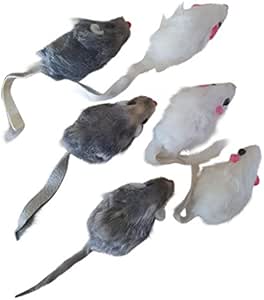 Real Rabbit Fur Mice Cat Toys 6-pack : Amazon.ca: Pet Supplies