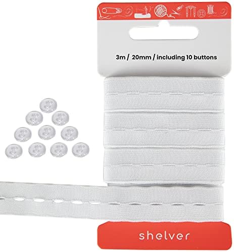 Shelver Elastic with Buttonhole for Sewing Adjustable Waistbands to ...
