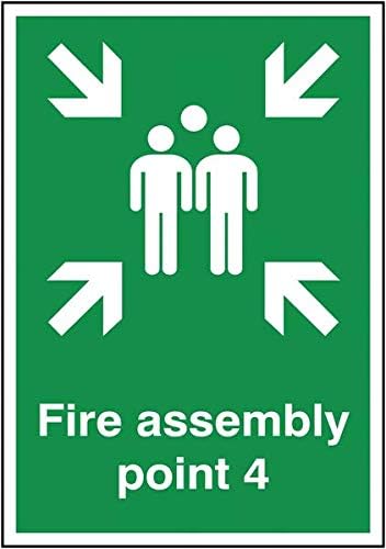 Amazon.com: Fire Muster Point 4 Safety Fire Assembly Point Metal Tin ...