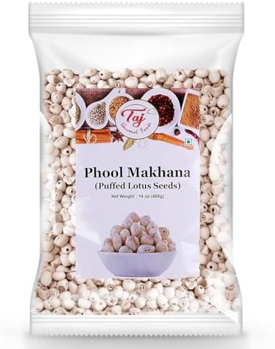 Amazon.com: TAJ Uncooked Phool Makhana 14oz Bulk Pack | Fox Nut, Popped ...