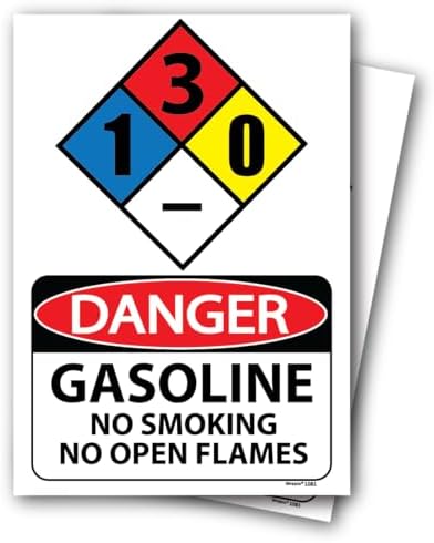 (5 Pack) Diesel Fuel Stickers NFPA 704 placard 1-2-0 Sign for Diesel ...