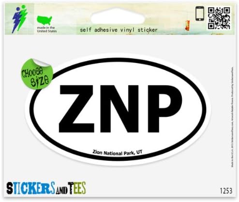 Amazon.com - Zion National Park Oval Car Sticker Indoor Outdoor 5" x 3 ...