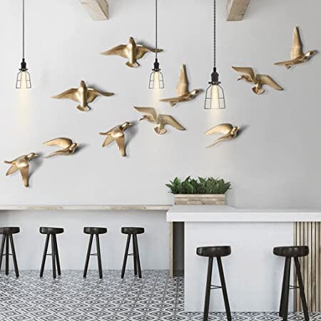 Metal Pinnacle, Decorative Birds Wall Decor Wall Hangings Bird Wall Art ...