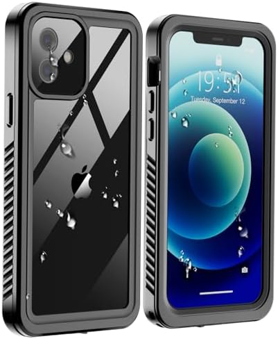 Amazon.com: SUPFINE for iPhone 12 Waterproof Case[Built-in Screen ...