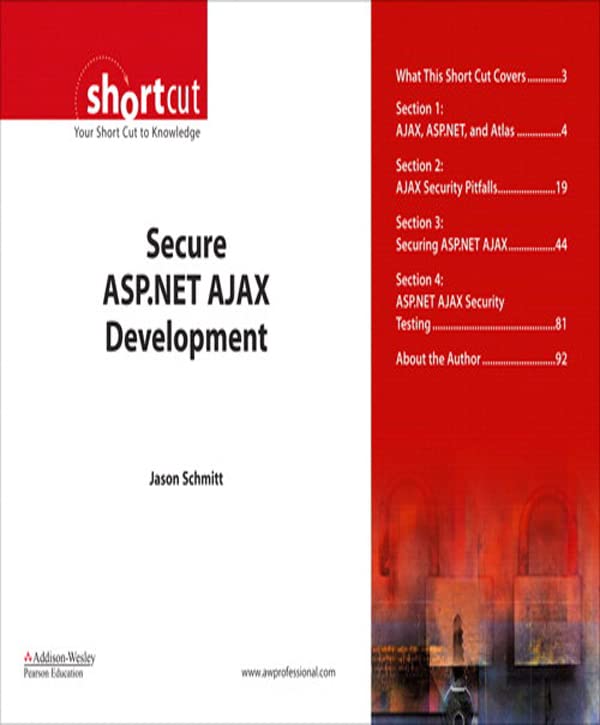 Amazon.com: Secure ASP.NET AJAX Development (Digital Short Cut) eBook : Schmitt, Jason: Kindle Store