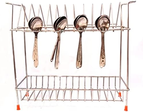 Namani Stainless Steel 2-Tier Kitchen Rack/Spoon Stand Cutlery Racks ...
