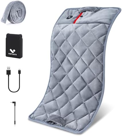 Amazon.com: Vofuoti Weighted Heating Pad with Battery, 3 Heat Settings ...