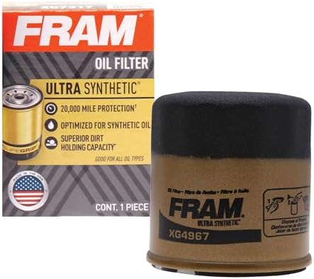 FRAM XG4967 Ultra Synthetic 20,000 Mile Protection Spin-On Oil Filter ...
