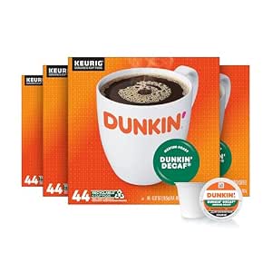 Amazon.com: Dunkin’ Decaf Coffee, Medium Roast, Keurig K-Cup Pods, 44 ...