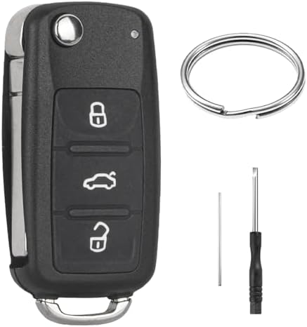 3 Boutons Coque Clé Compatible avec VW Golf MK6 UP Polo T5 Caddy EOS ...
