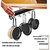 Hanging Pot Rack with 8 Hooks for Cabinet Adjustable 18" Pull Out Pot ...