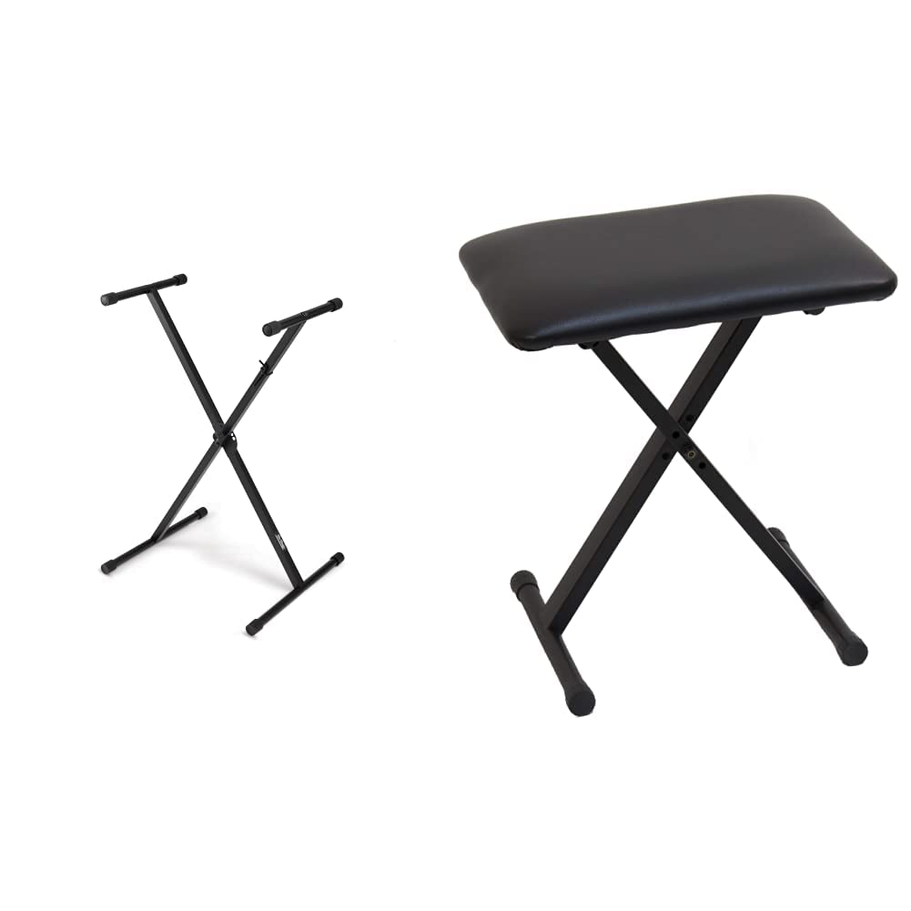OnStage KS7190 Classic Single-X Keyboard Stand + Casio ARBENCH X-Style ...