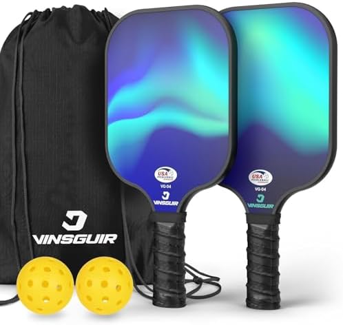 VINSGUIR Pickleball Paddle Set, USAPA Approved Fiberglass Pickleball ...