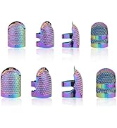 Amazon.com: 8 Pcs Hand-Working Sewing Thimble, Adjustable Metal Sewing ...