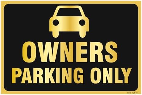 Aditya Sign® Owner's Parking Only Parking Sign Board for Office ...