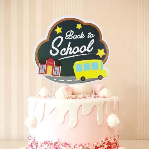 Back to School Cake Toppers First Day of School Large Cake Decorations ...