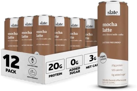 Amazon.com : Slate Milk - High Protein Shake, Mocha Latte, 20g Protein ...