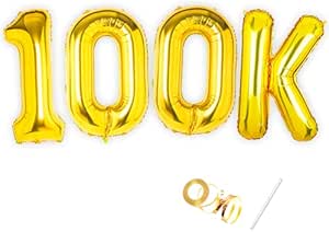 Amazon.com: 100K Balloons for Social Media Followers Celebration ...