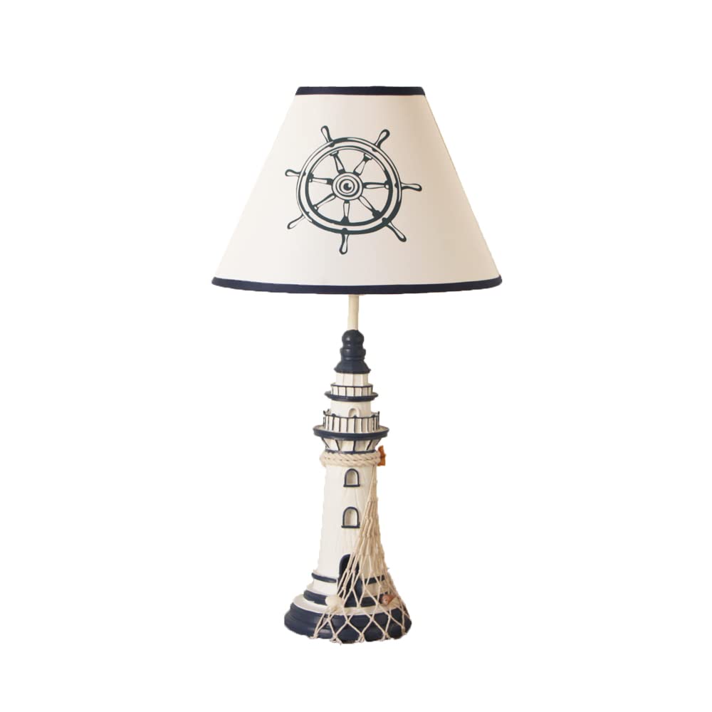 Meefad Lighthouse Table Lamp, Nautical Theme Night Light, Kids Bedside ...