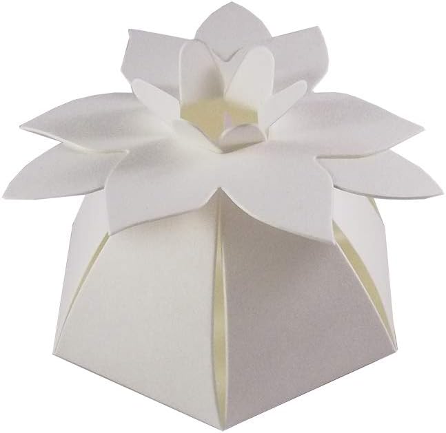 Amazon.com: 30 x Ivory Flower Top Wedding Favour Boxes: Home & Kitchen