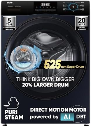 LG 9 Kg 5 Star Wi-Fi, Steam, Inverter Direct Drive Technology, 6 Motion ...