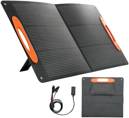 HOMCOM 100W Portable Solar Panel, Foldable Solar Charger with USB-A ...