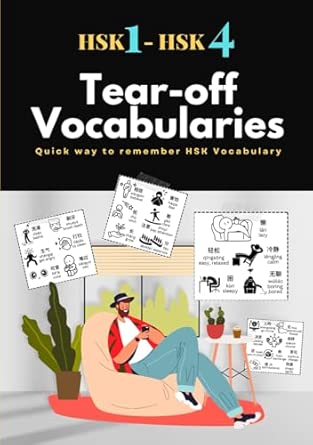 HSK1-HSK4 Tear-off Vocabularies: Learn Chinese Mandarin HSK 1 - HSK 4 ...
