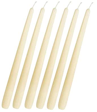 Floryn Decor Long Ivory Taper Candles | Elegant Long Candles for Your ...